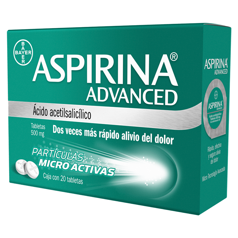 ASPIRINA ADVANCED 500MG C/20 TABLETAS | fcarmen